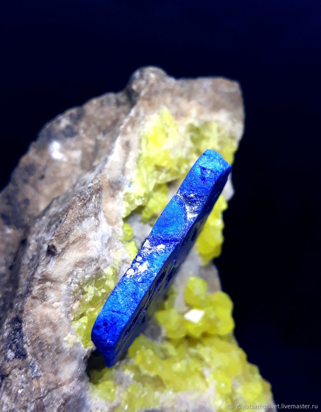 Азурит (спил) вставка 40/36/5 мм( Михеевское м- ние, Южный Урал) купить ...