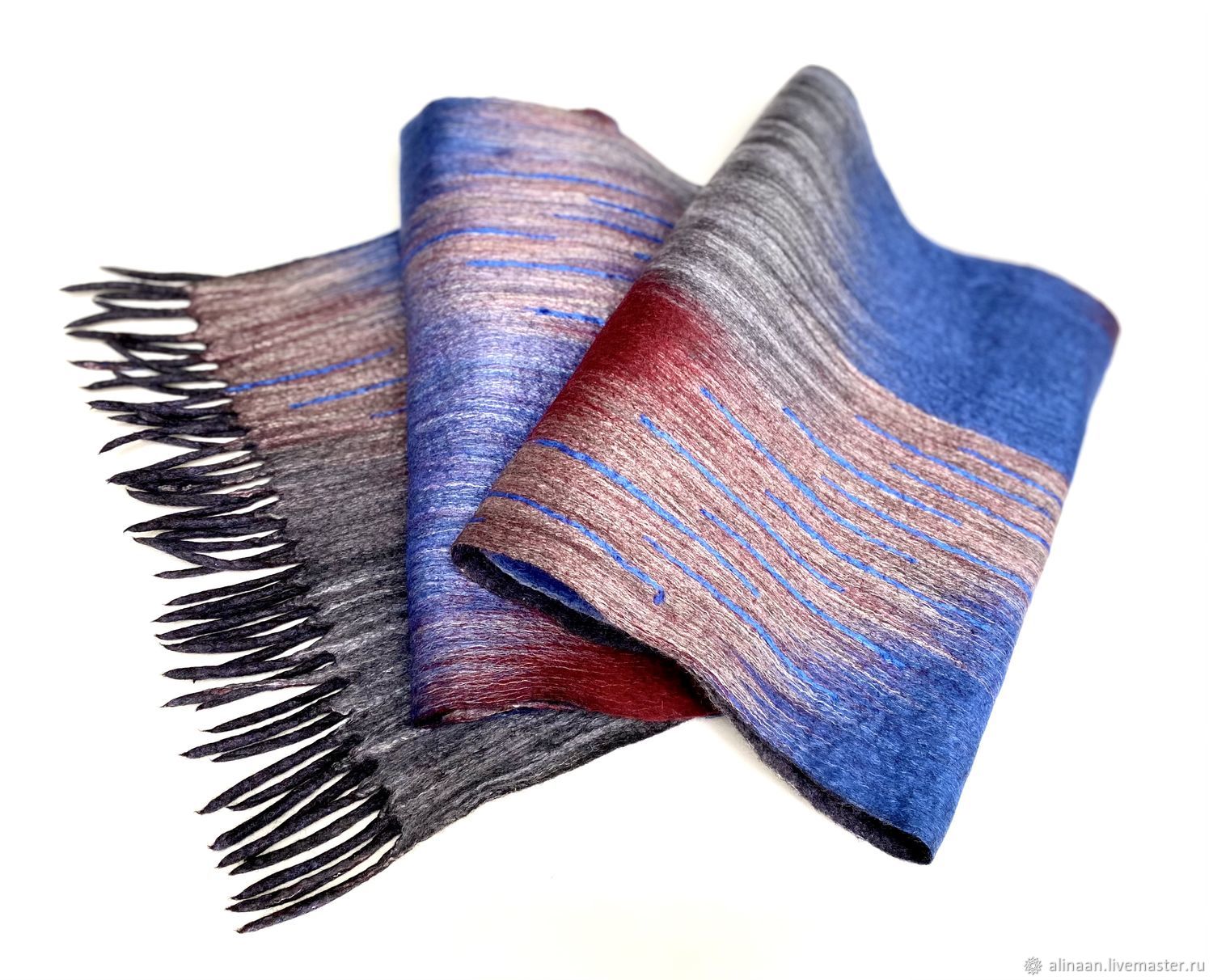 Шарф женский Осенний поцелуй шарф мужской валяный в интернет-магазине ...