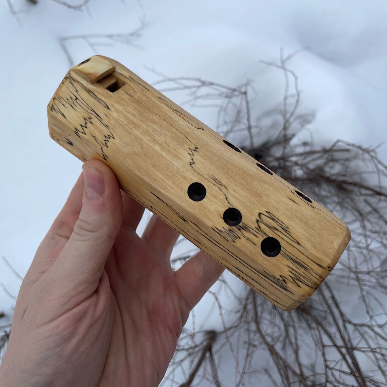 Деревянная окарина из березы в тональности Е 432 Hz купить в интернет ...
