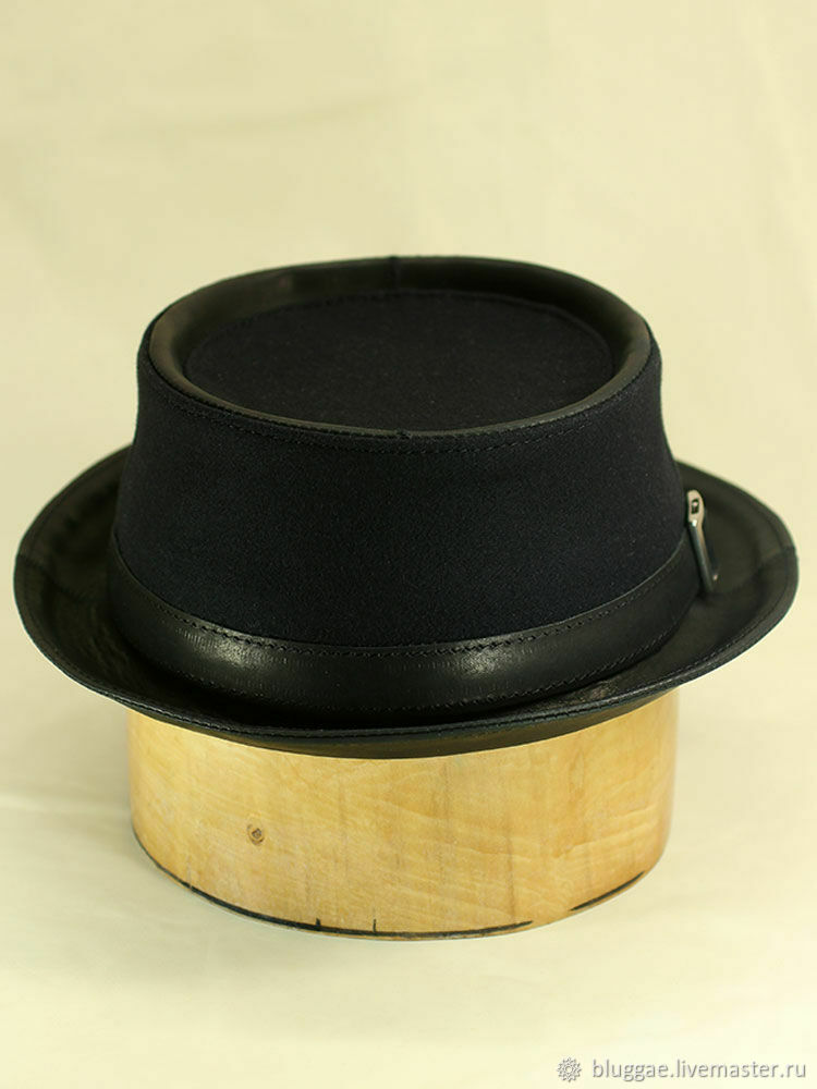 Шляпа порк пай из шерсти и кожи PPH-45 купить в интернет-магазине Ярмарка Мастеров по цене 7000 ...