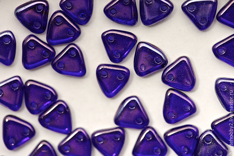 Czech Glass Triangle beads 6mm - Cobalt Vega в интернет-магазине на ...