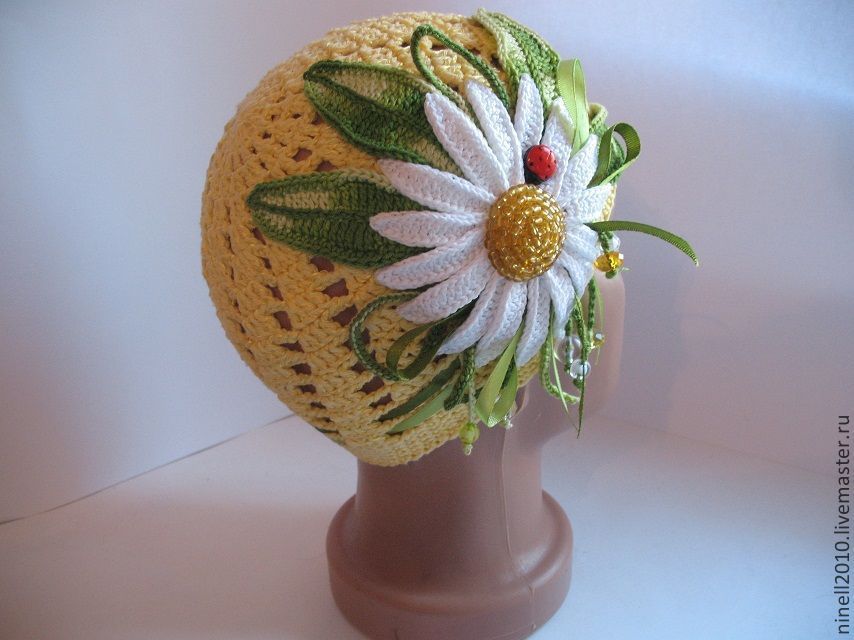 Шапочка-панамка Ромашка солнечная в интернет-магазине на Ярмарке ...