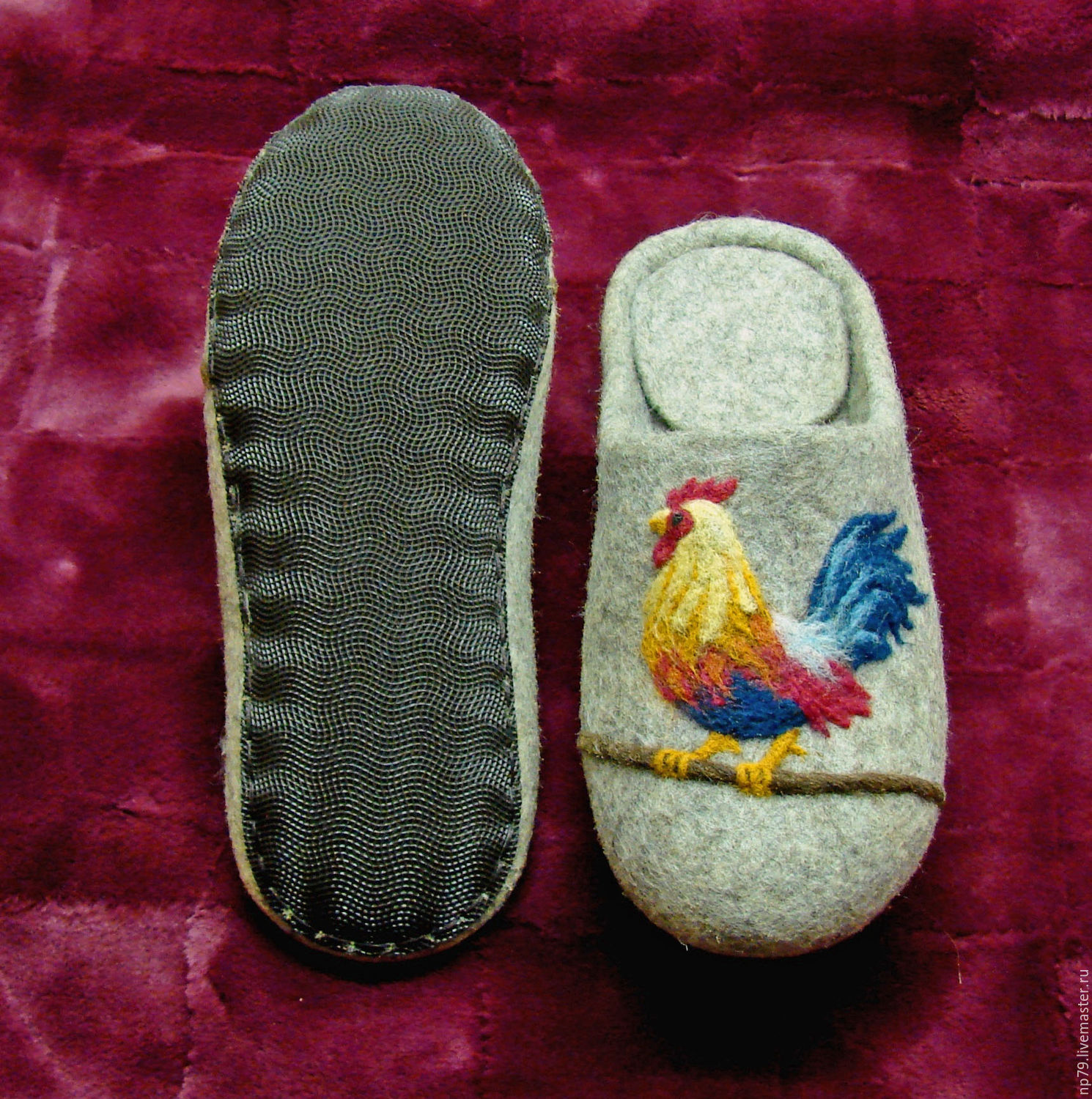 Тапочки валяные из шерсти "Курятник" – купить в интернет-магазине на ...