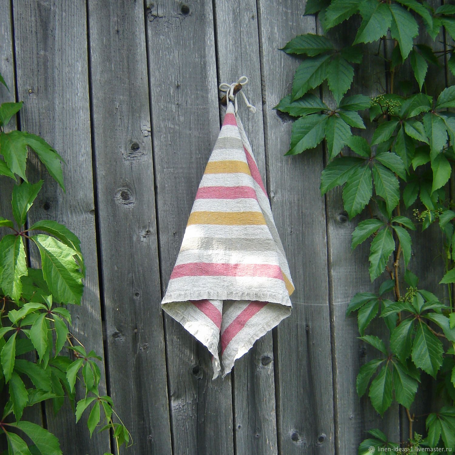 Полотенца: Полотенце льняное. Ruffled linen kitchen towel. 100%Linen ...