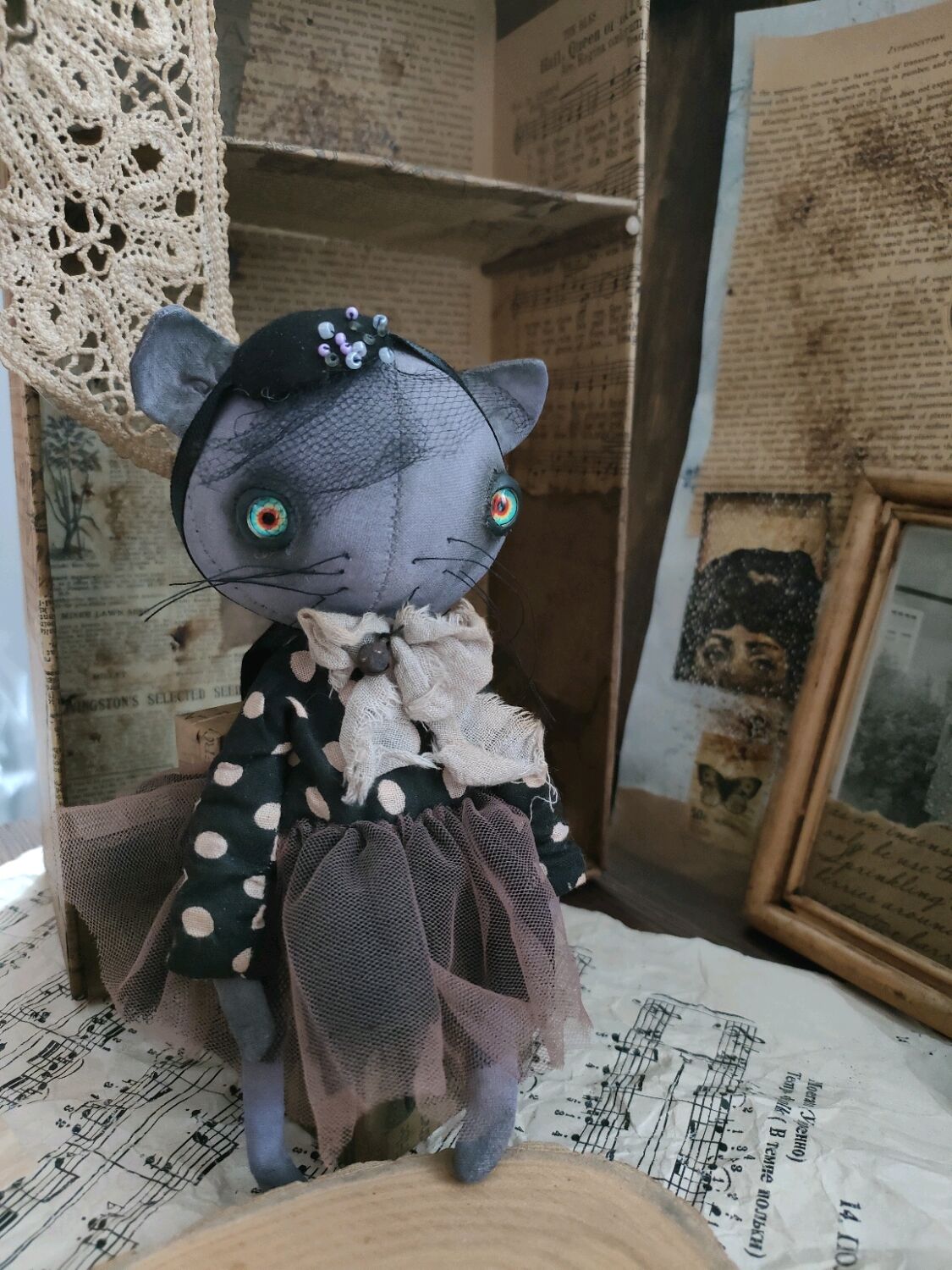 Кошка. Кукла из ткани интерьерная купить в интернет-магазине Ярмарка ...