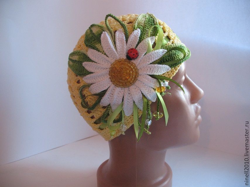 Шапочка-панамка Ромашка солнечная в интернет-магазине на Ярмарке ...