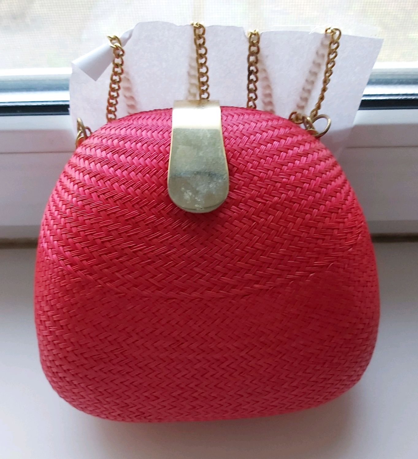 Винтаж: Сумка BEQUIZO сумочка винтаж из соломки алого цвета, соломка ...
