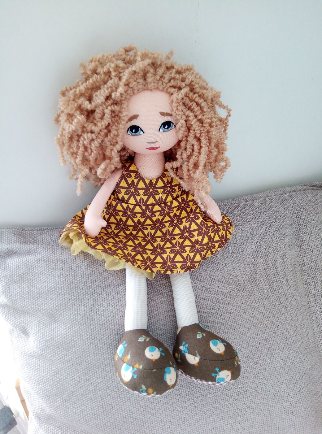 Кукла из ткани с вышитым лицом в интернет-магазине Ярмарка Мастеров по ...