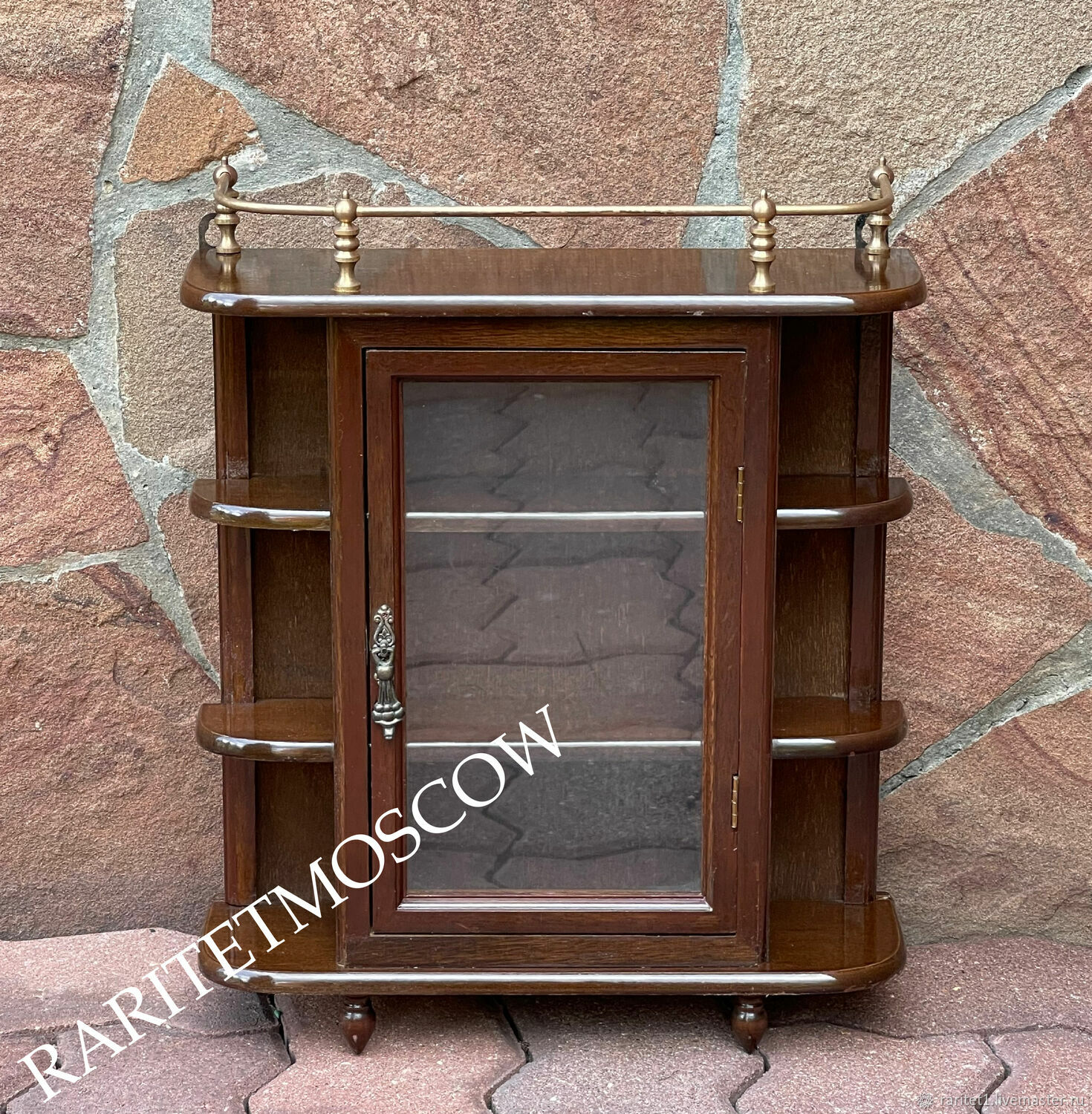 Винтаж: Шкафчик витрина аптечка полка шкатулка шкаф латунь бронза ...