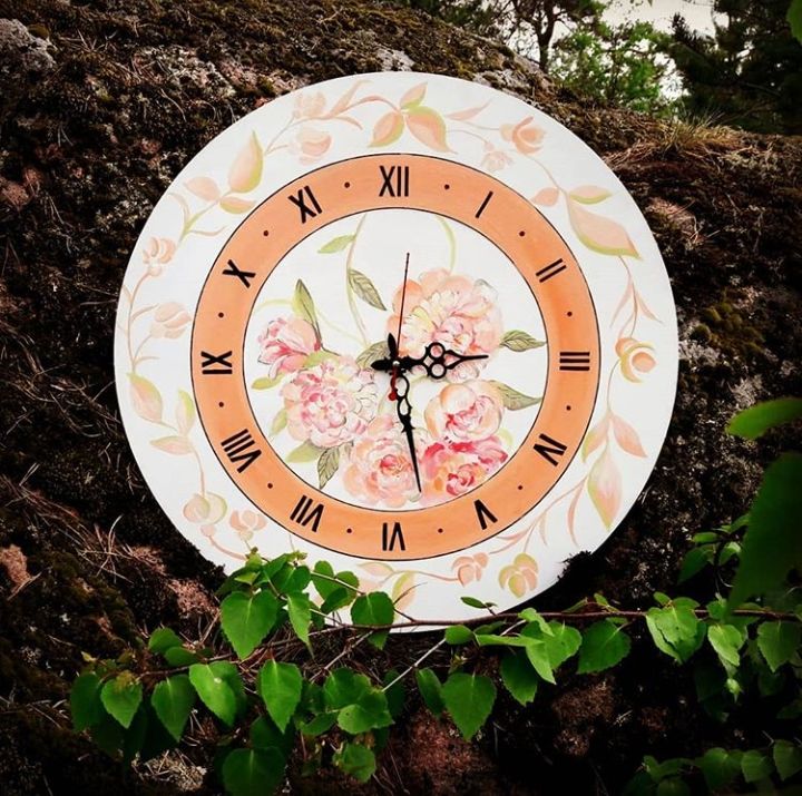 Настенные часы "Пионы" в интернет-магазине на Ярмарке Мастеров | Часы ...
