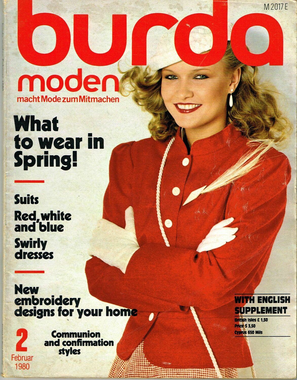 Журнал Burda Moden № 2/1980 – купить на Ярмарке Мастеров – RY7TWRU | Выкройки для шитья, Москва