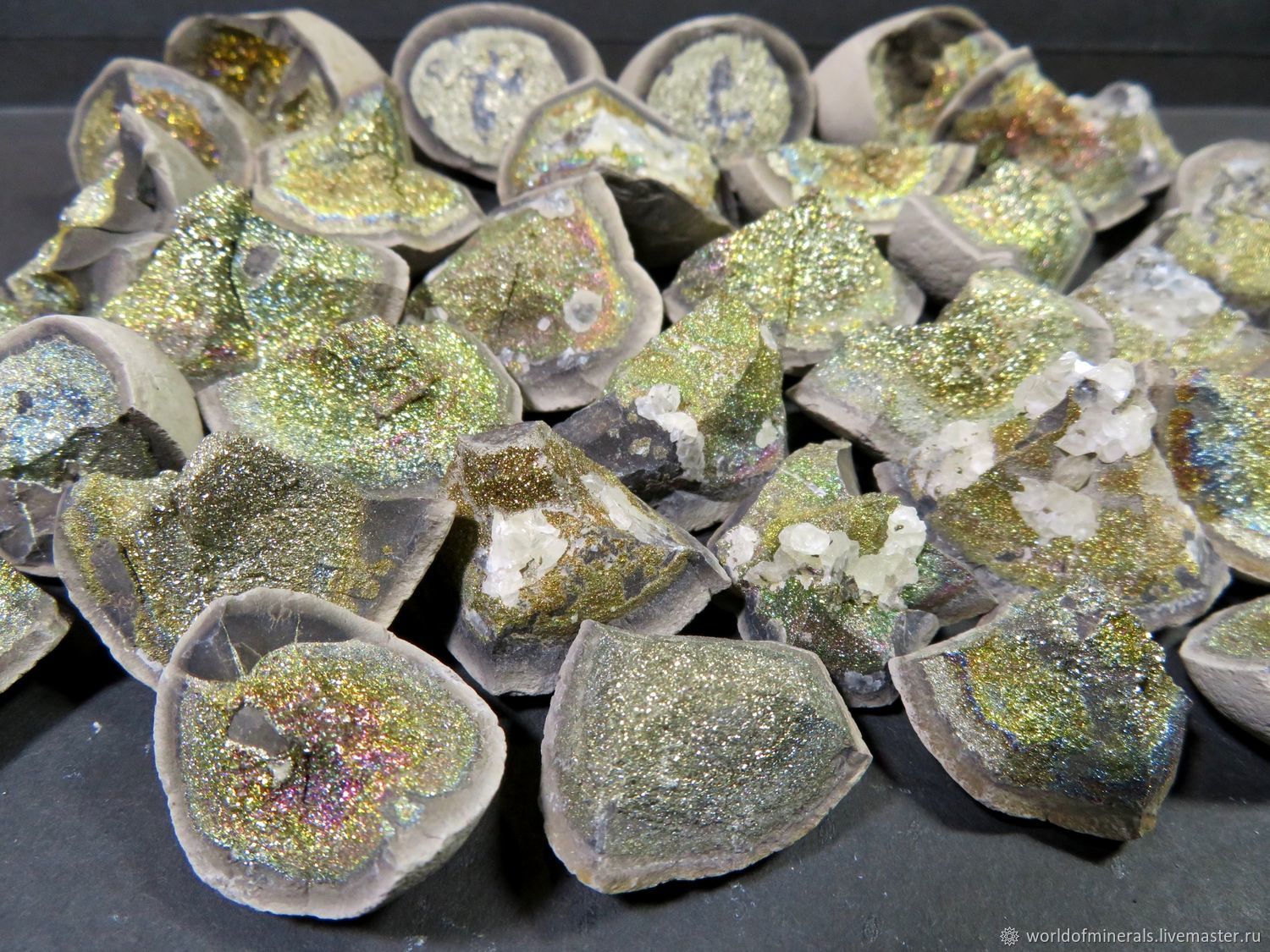 Пирит "радужный" мелкие септарии (Поволжье, Саратов) купить в интернет ...