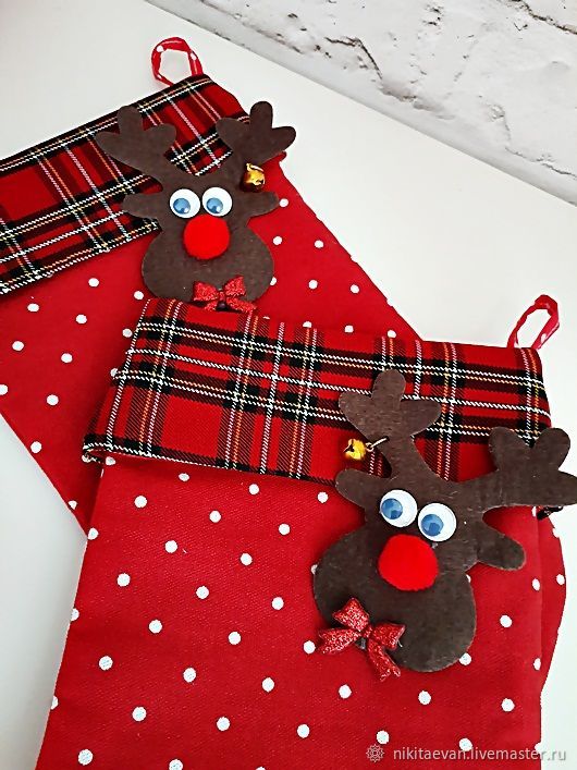 Новогодний Рождественский сапожок носок в интернет-магазине на Ярмарке ...