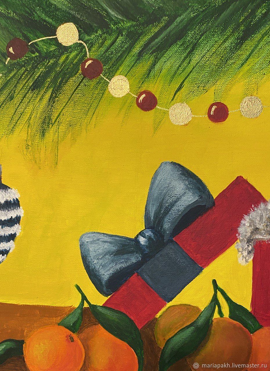 Картины: Подарок на счастье / картина акрил / кот в коробке / котик в ...