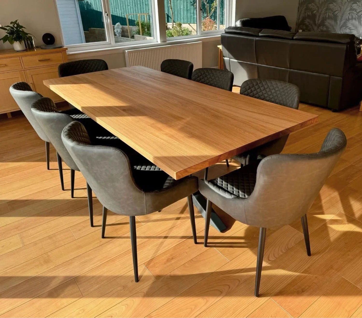 Дубовый стол на металлическом подстолье в интернет-магазине Ярмарка ...