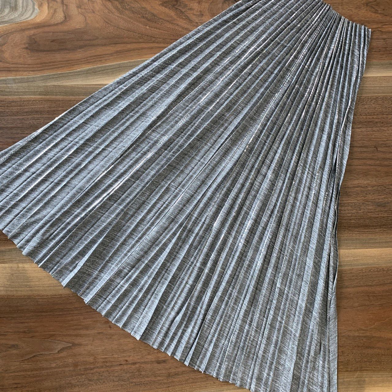 Гофрированные детали для юбки серый меланжевый трикотаж купить в ...