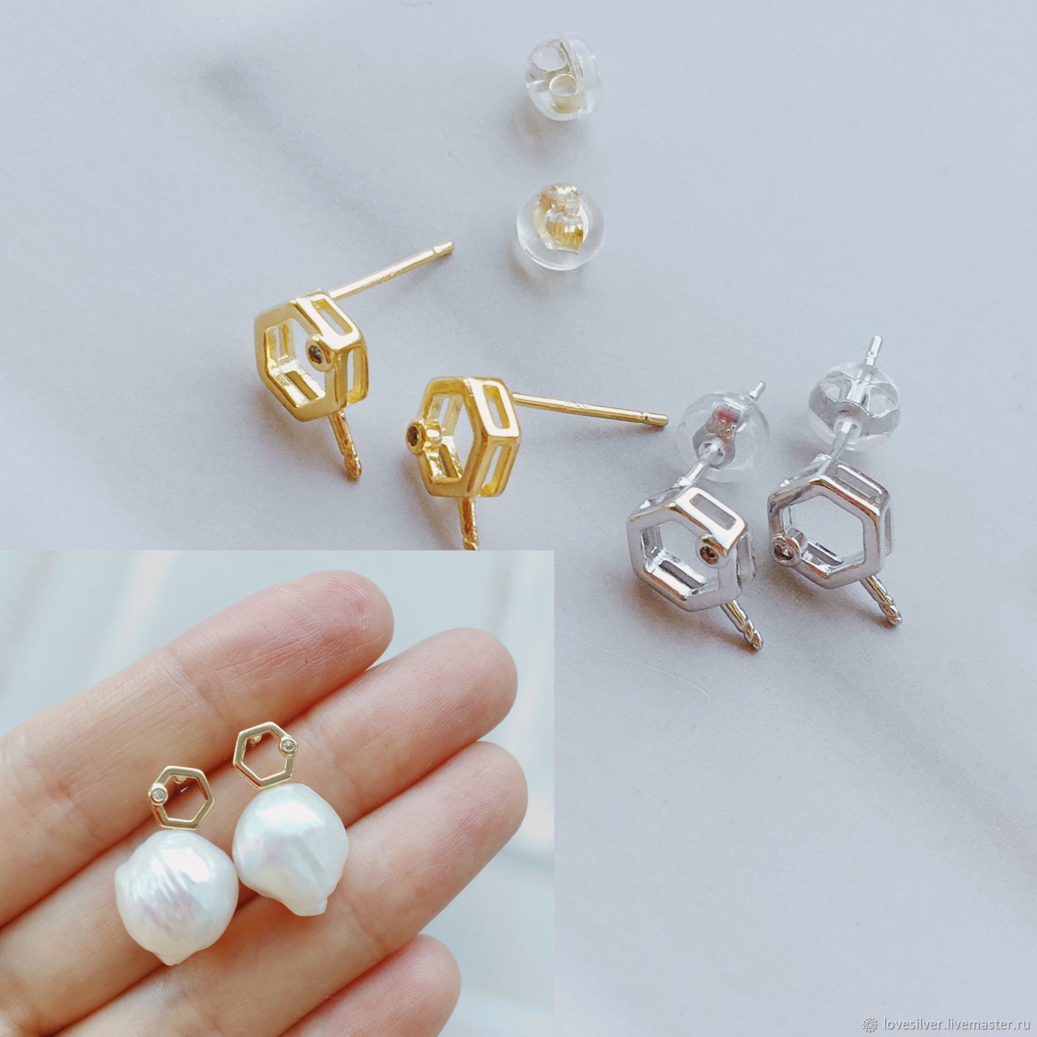 ШВЕНЗЫ Серебро 925 пробы Родий Позолота Корея в интернет-магазине на ...