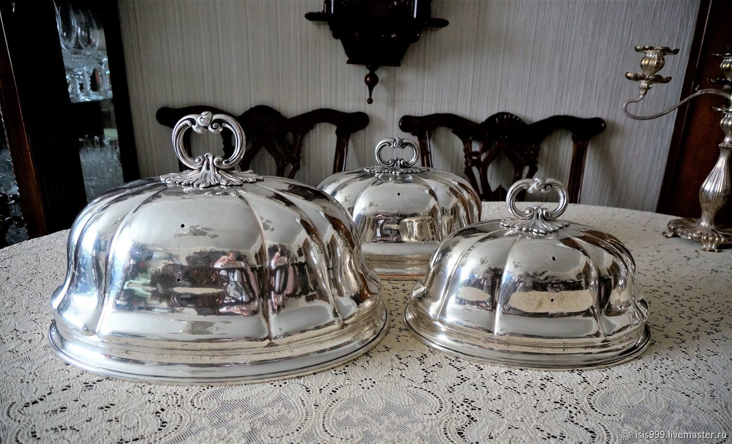 Винтаж: Три антикварных клоша (баранчика) Old Sheffield 1811 год. в ...