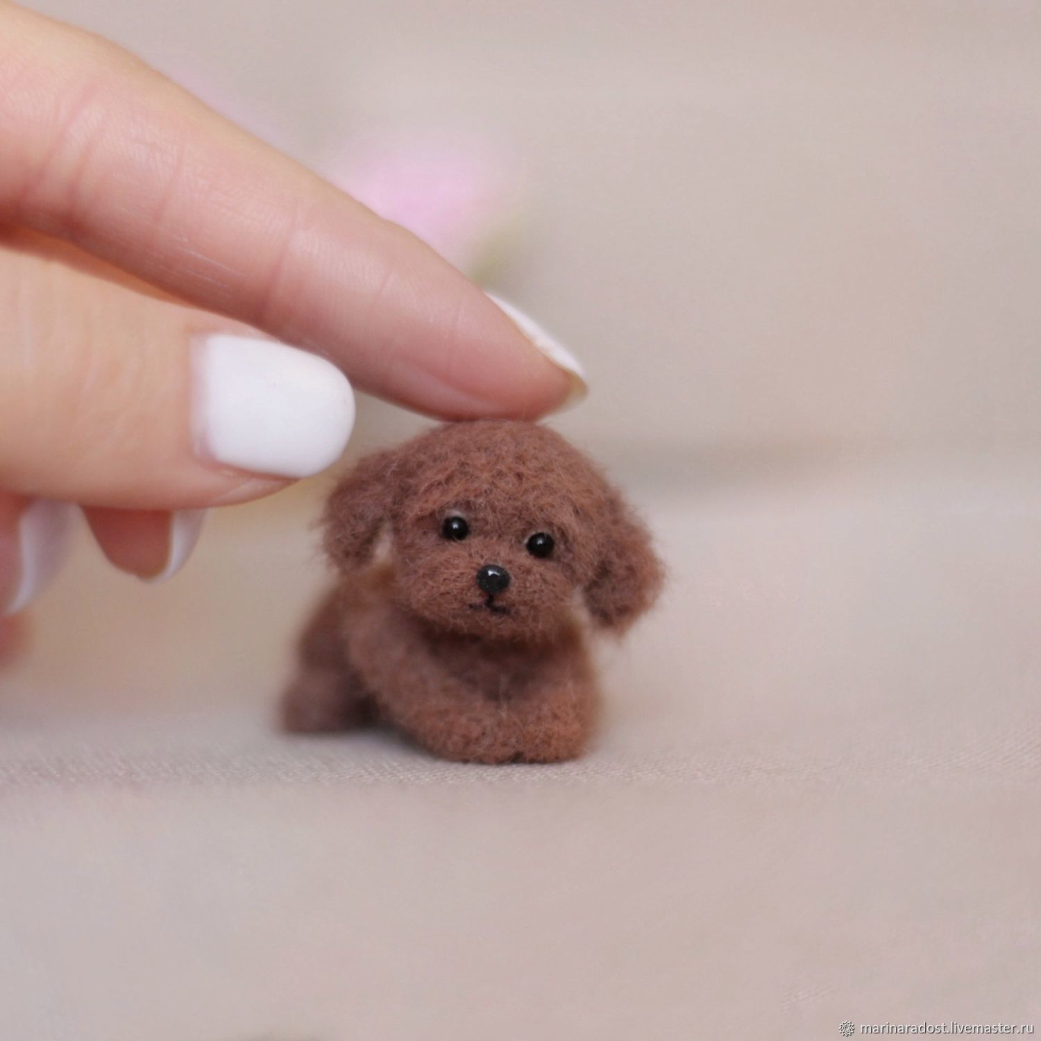 Миниатюрная собачка, Кукольная миниатюра, Подарок для девочки в ...