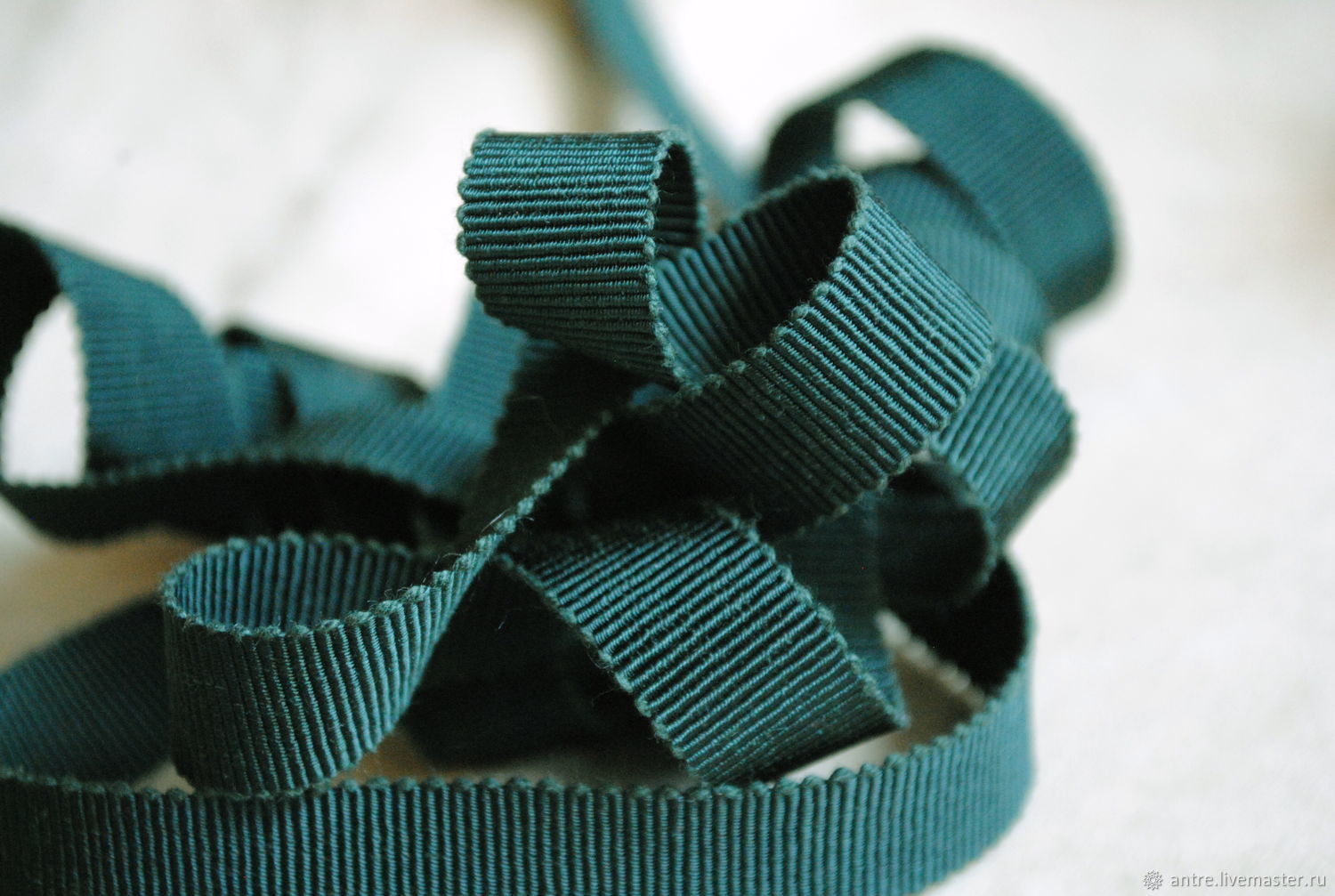 Репсовая лента "Темный зеленый" (Италия) хлопок/вискоза в интернет ...