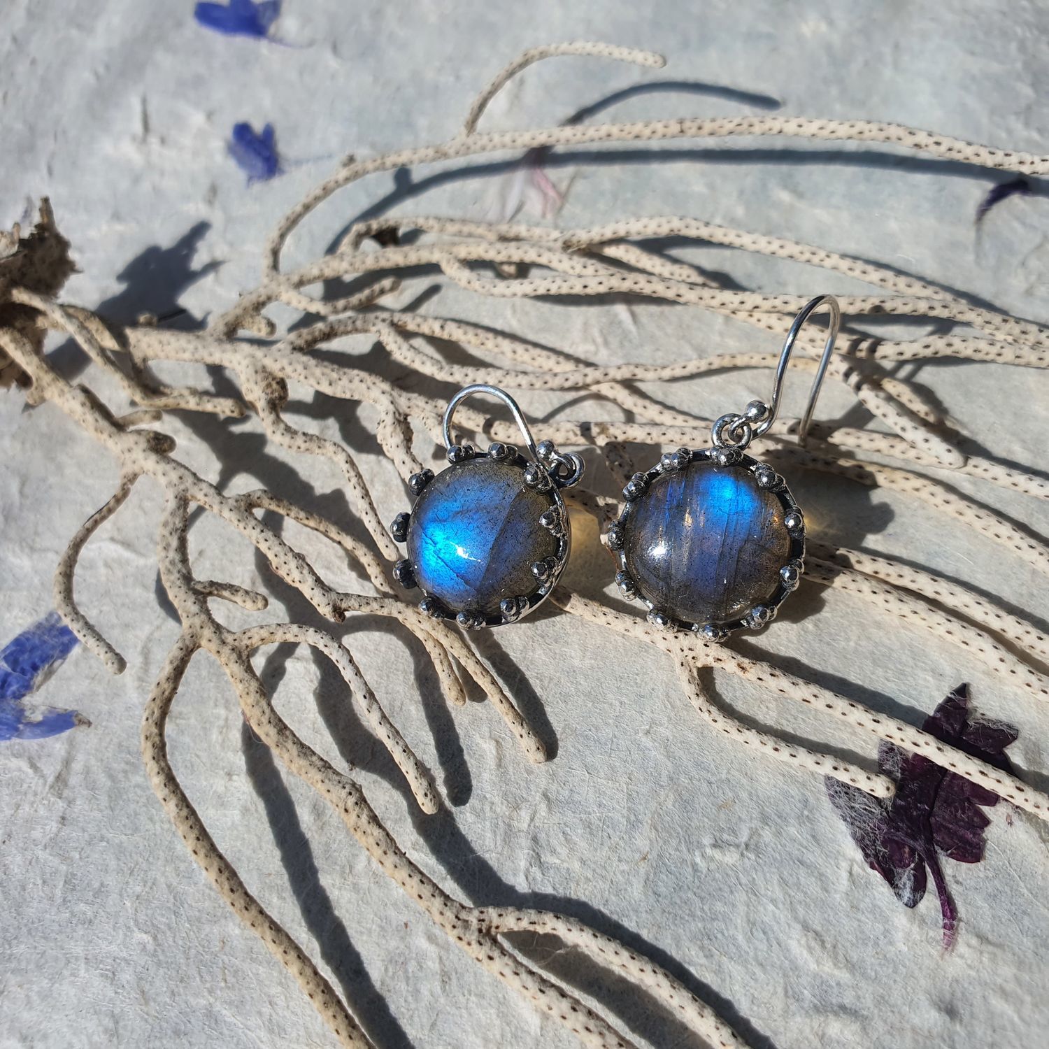 Серьги с лабрадоритом "Королевские" купить в интернет-магазине Ярмарка Мастеров по цене 3000 ...