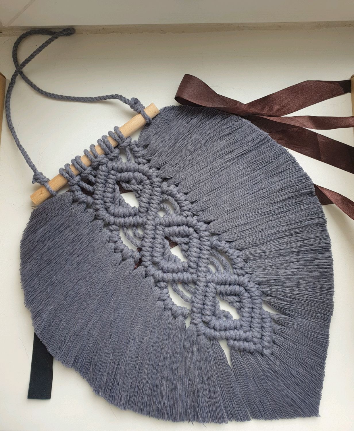 Панно макраме Лист в интернет-магазине на Ярмарке Мастеров | Панно ...