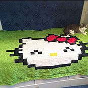 Плед "Пиксель-арт" Hello Kitty" в интернет-магазине на Ярмарке Мастеров ...