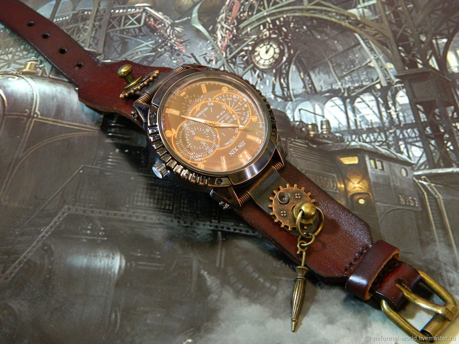 ЧАСЫ НАРУЧНЫЕ СТИМПАНК "LARGE COPPER CLOCK" – купить на Ярмарке ...