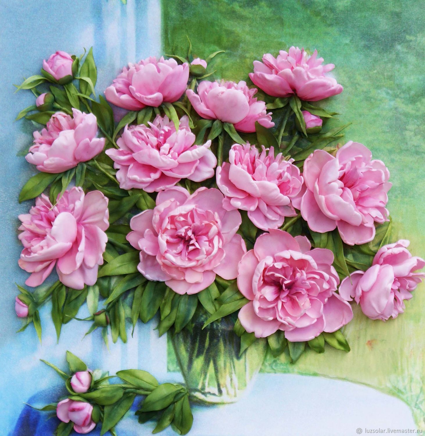 The picture of the ribbons May peonies – купить на Ярмарке Мастеров ...