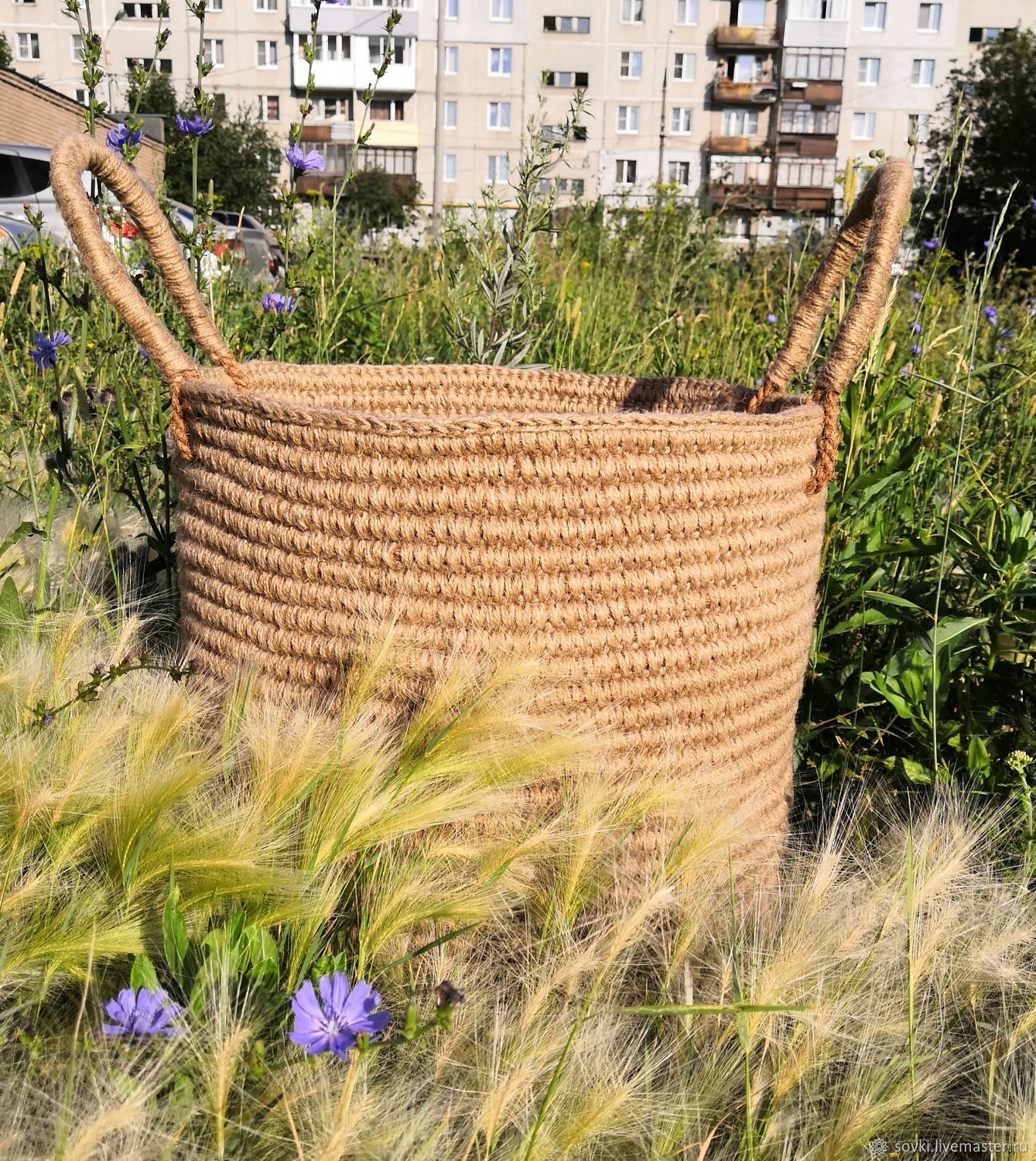 Корзины: большая корзина из джута и каната в интернет-магазине на ...