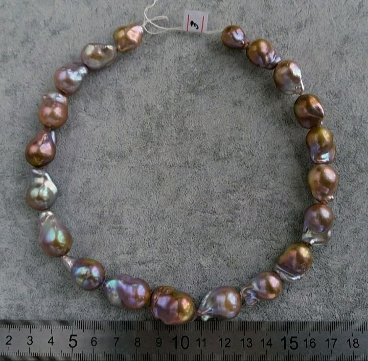 Жемчуг-3 натуральный барокко, фиолетово-золотой, ааа в интернет ...