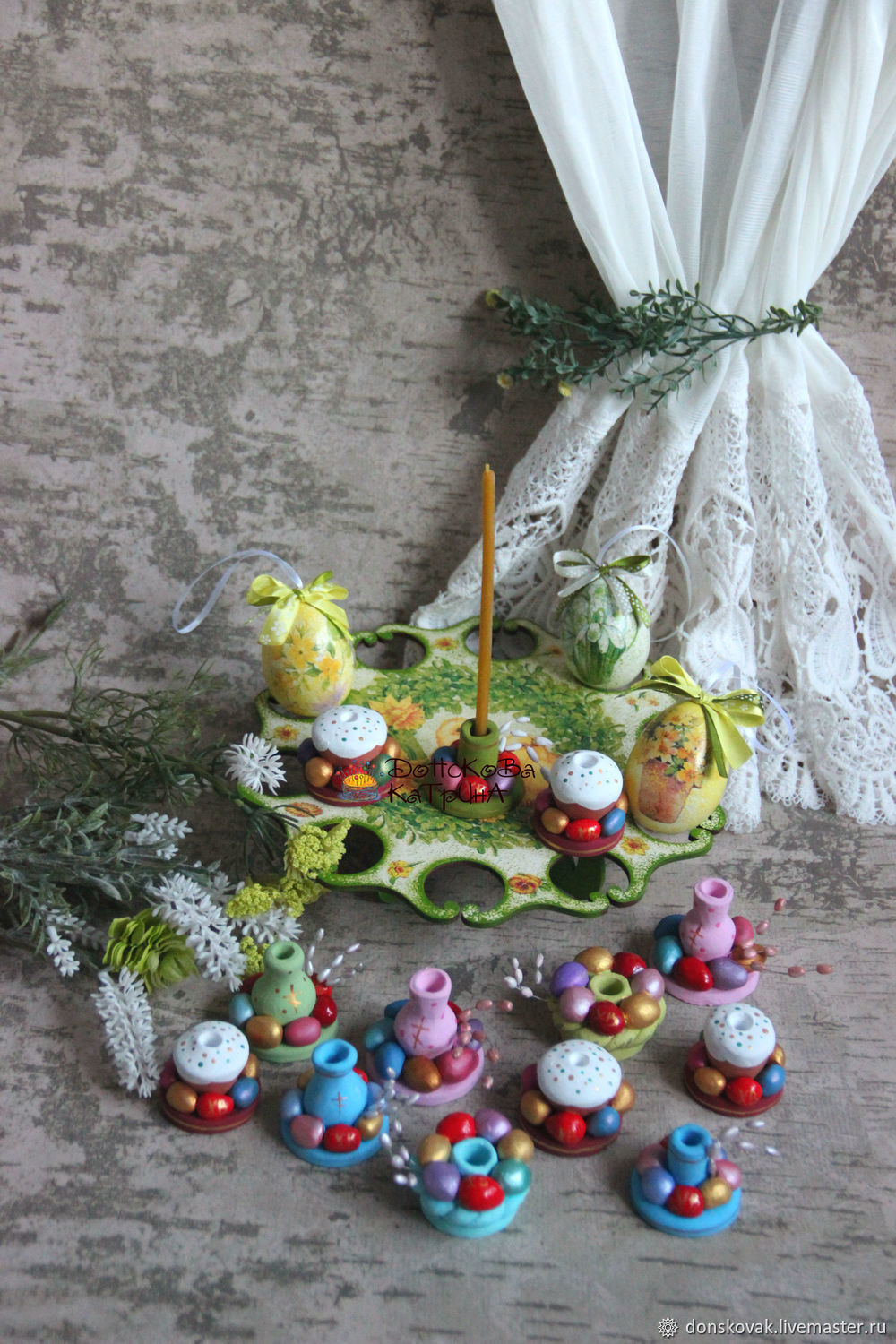 Подсвечник "Светлая Пасха" в интернет-магазине Ярмарка Мастеров по цене ...