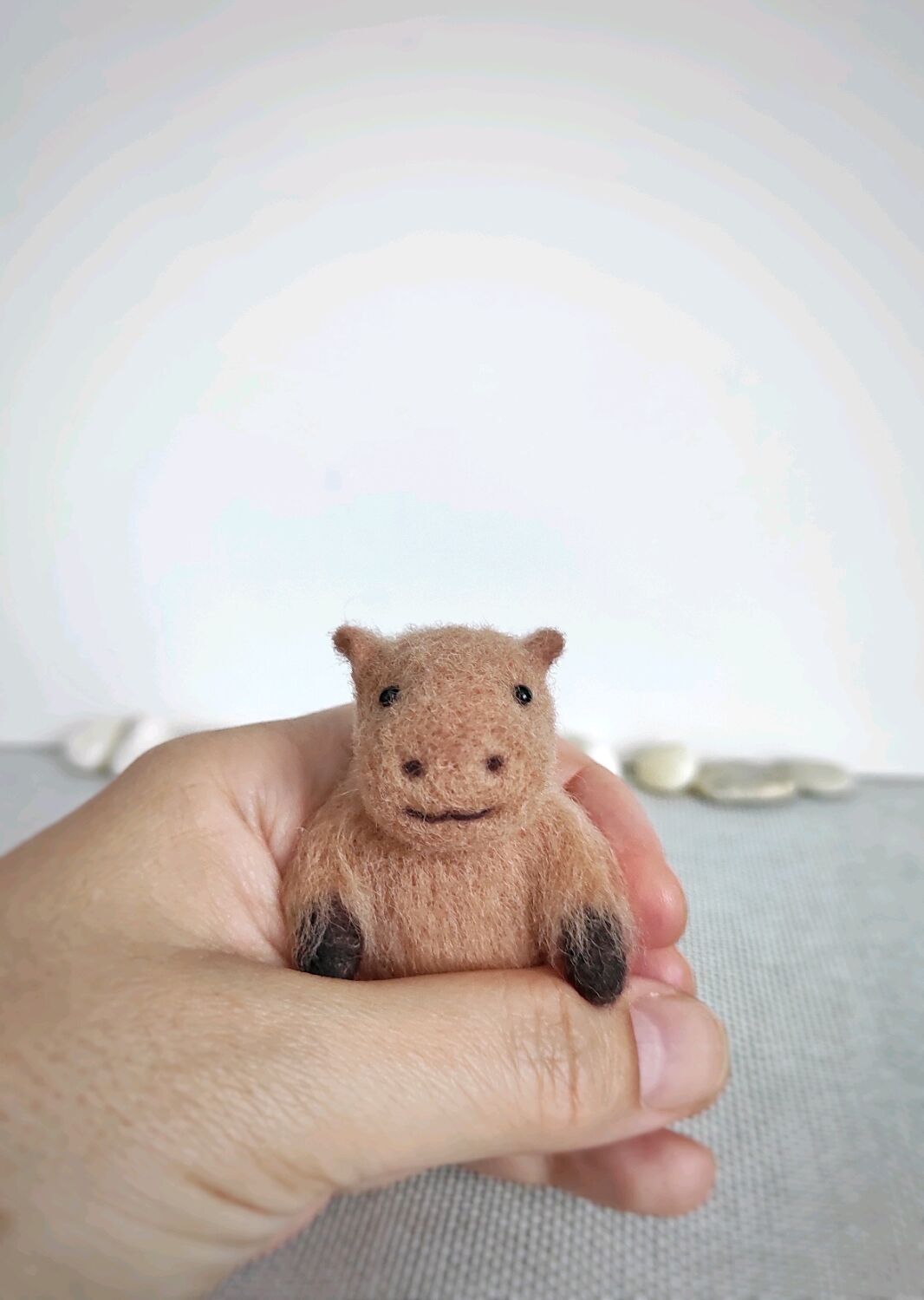 Капибара игрушка из шерсти ручной работы – купить онлайн на Ярмарке ...