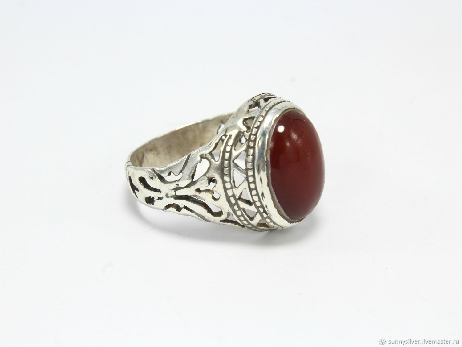 Перстень мужской Маллот с сердоликом из серебра 925 пробы HA0007 купить ...