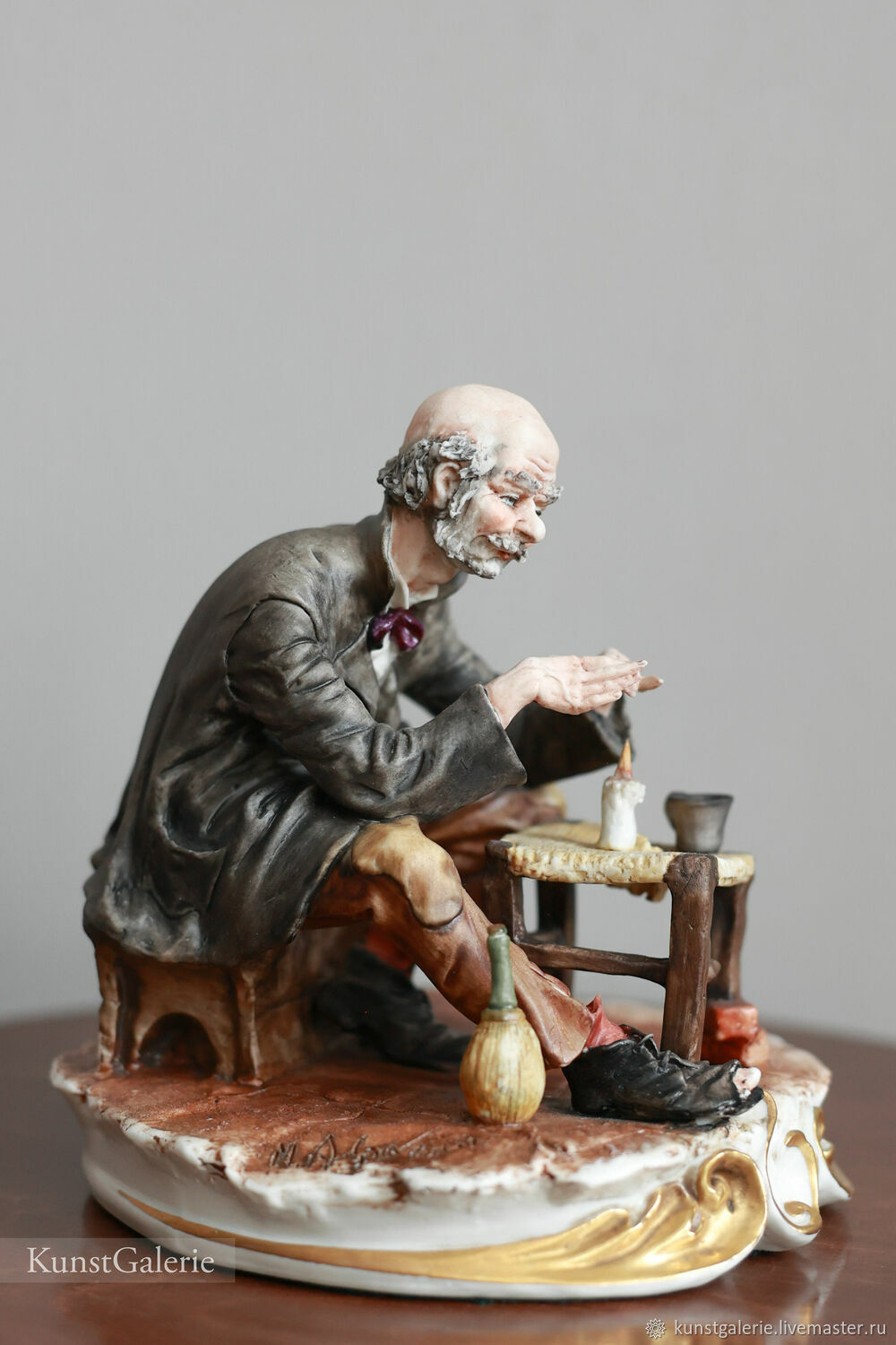 Винтаж: Холодным вечером Alparone Capodimonte фарфоровая статуэтка ...