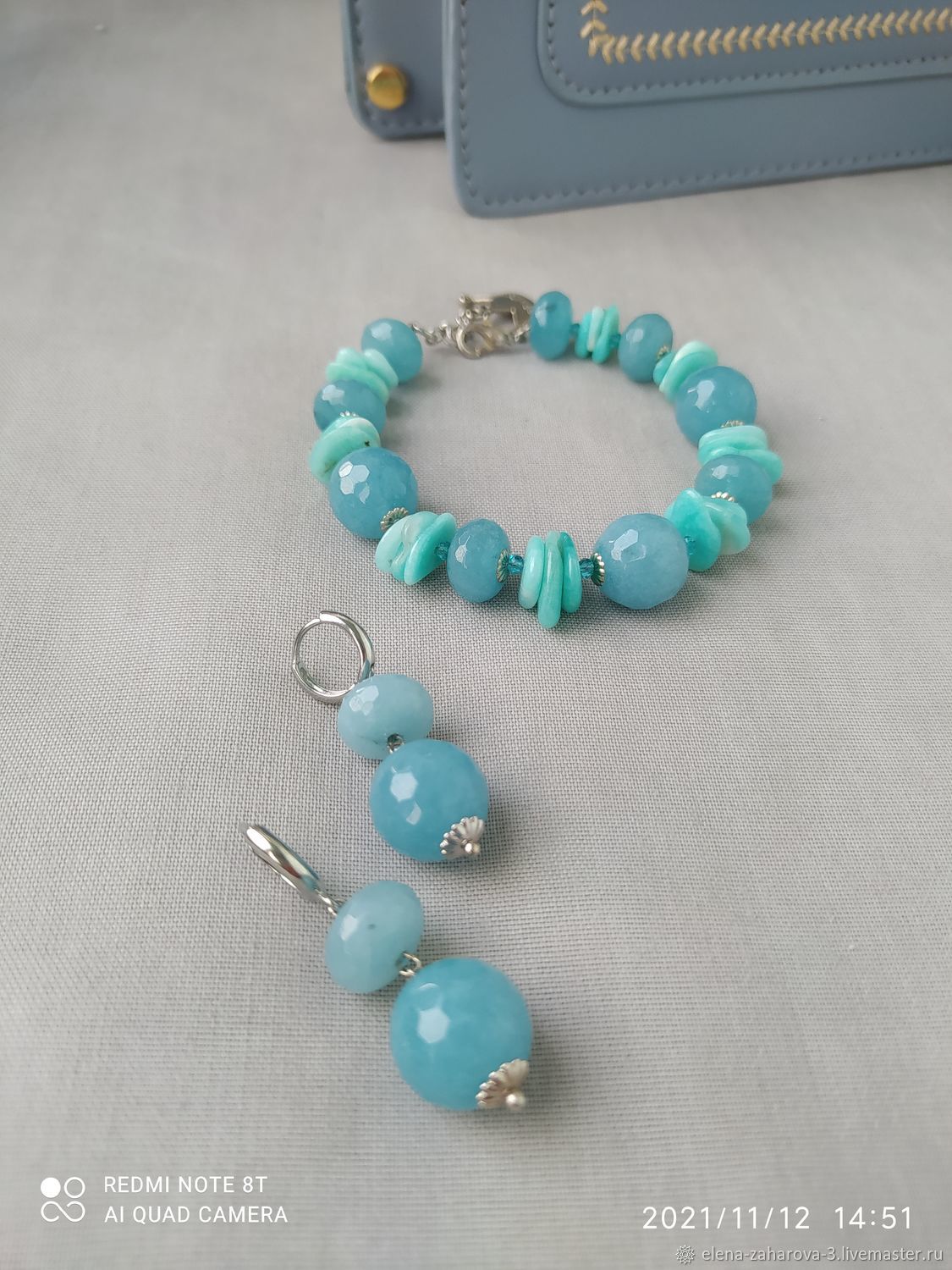 Комплекты украшений: " Амазонит и голубой кварц" в интернет-магазине ...