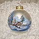 Ёлочный расписной стеклянный шарик в интернет-магазине на Ярмарке ...