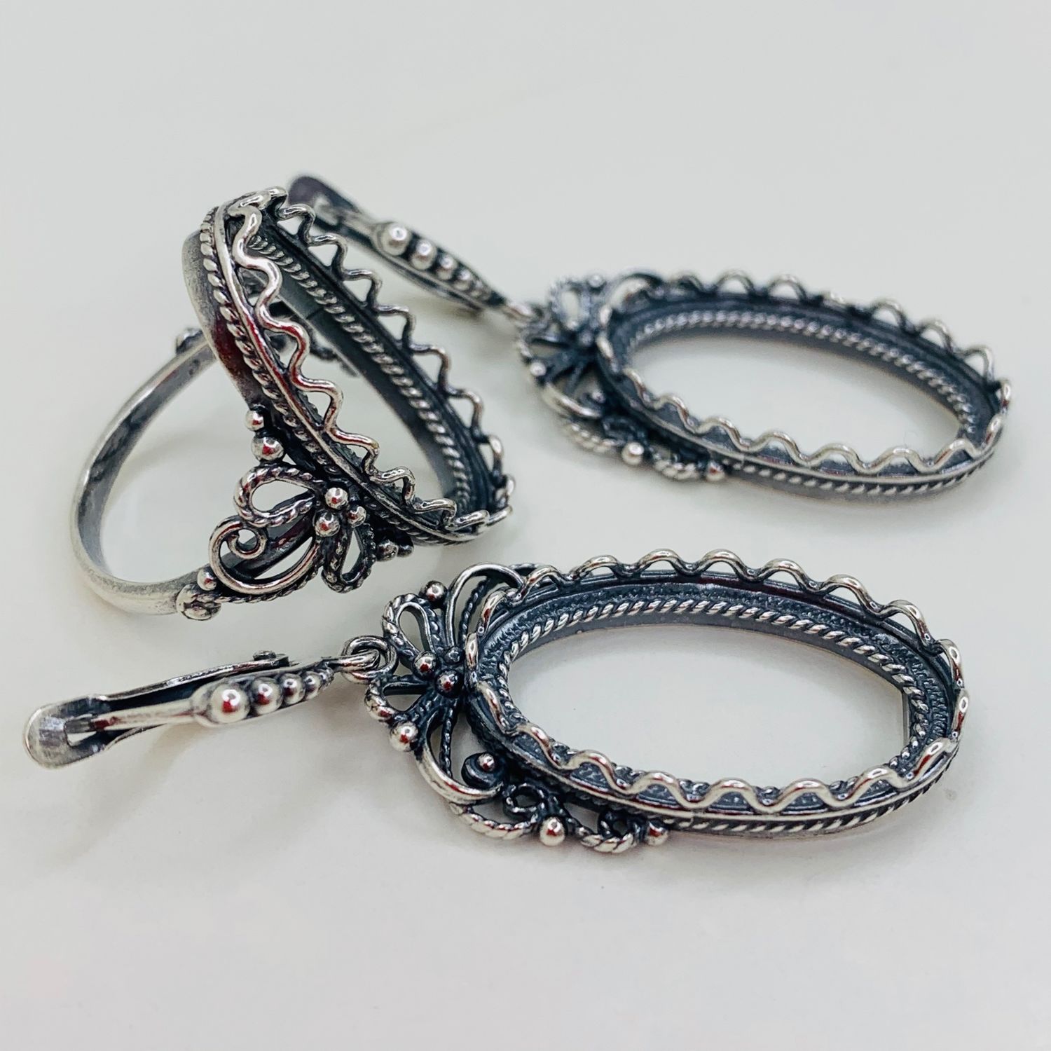 20722 15*22 Фурнитура для бижутерии. Основа для кольца и серёг купить в ...